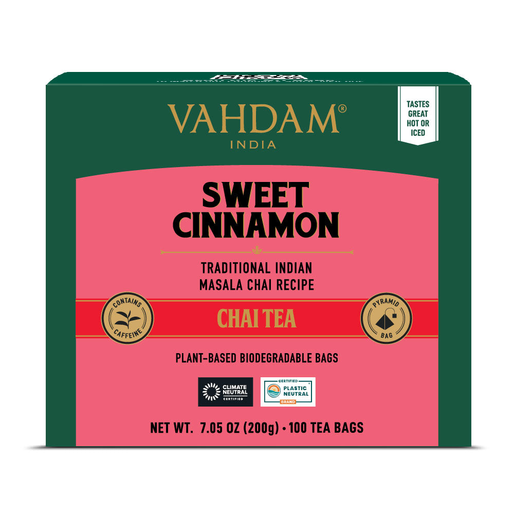 Sweet Cinnamon Masala Chai Tea Bags, 100 Count | Spiced Chai | VAHDAM®