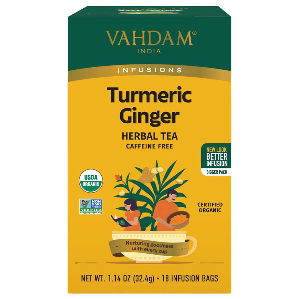 Turmeric Ginger Herbal Tea 18 Count