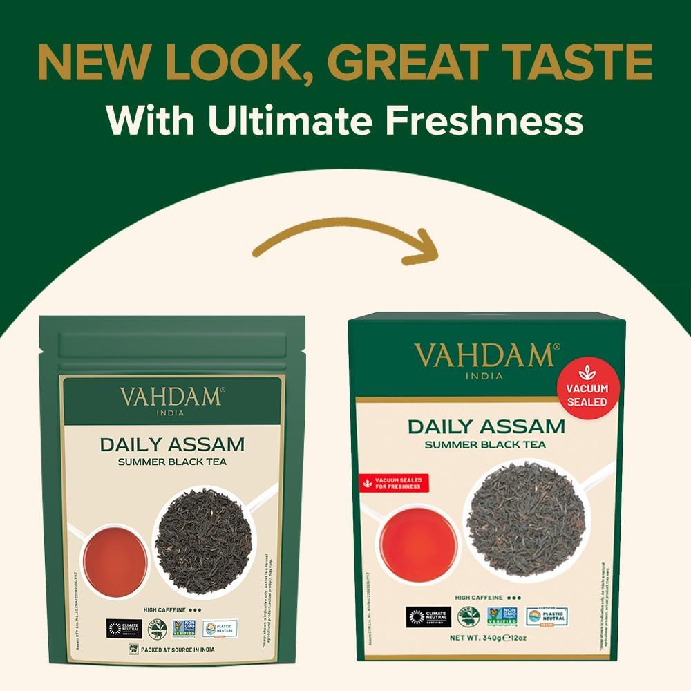 Daily Assam Summer Black Tea | 12 Oz | Loose Leaf Tea - VAHDAM® USA