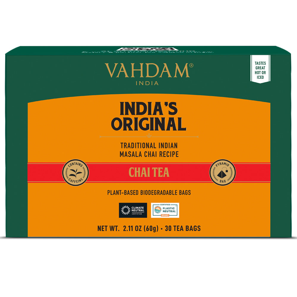 India's Original Masala Chai Tea, 30 Count | Spiced Tea Bags | VAHDAM®