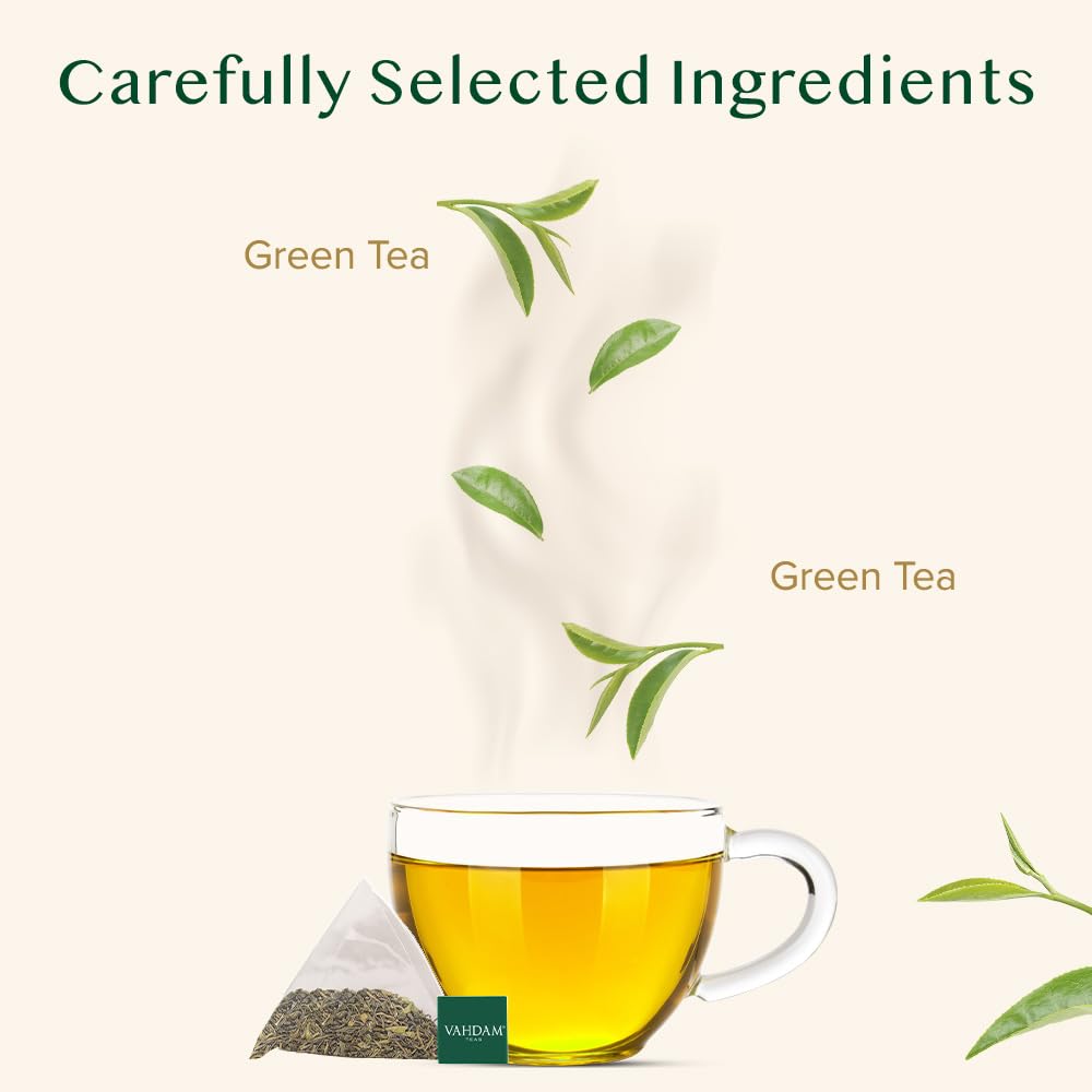 Himalayan Green Tea | 100 Long Leaf Pyramid Tea Bags @40% Off - VAHDAM® USA