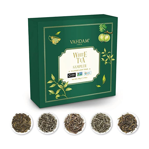 Assorted White Teas Sampler, 5 Teas - VAHDAM® USA