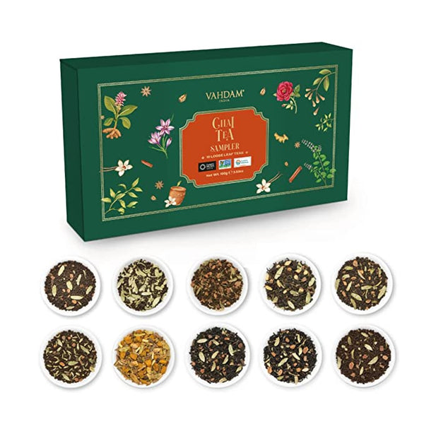 Assorted Chai Teas Sampler, 10 Teas - VAHDAM® USA
