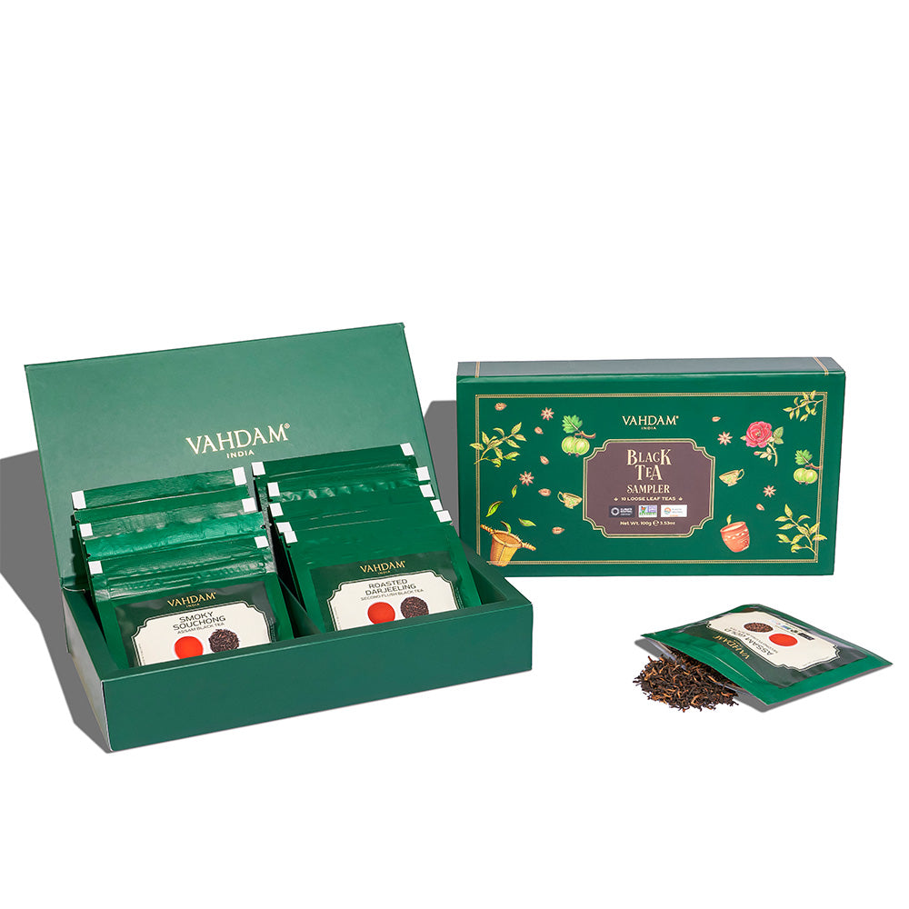 Assorted Black Teas Sampler, Pack of 10 Teas