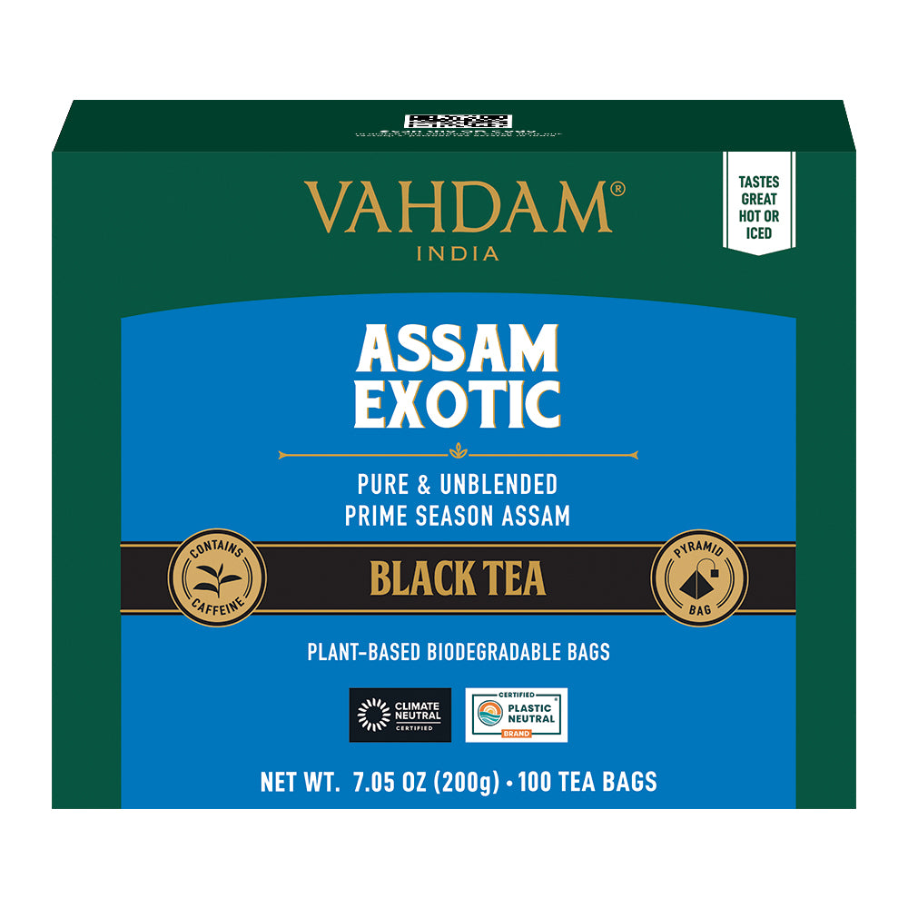 Assam Exotic Black Tea | 100 Long Leaf Pyramid Tea Bags