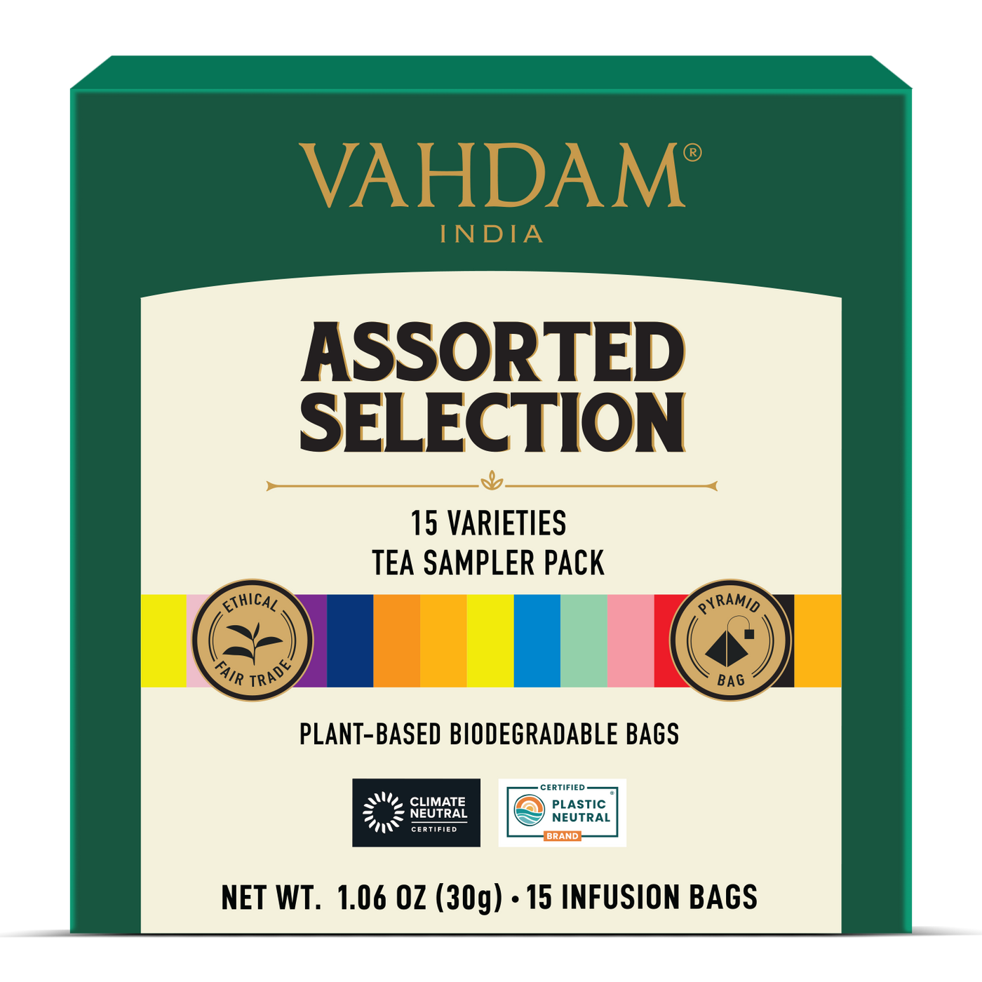 Assorted Green Teas Gift, 15 Variants