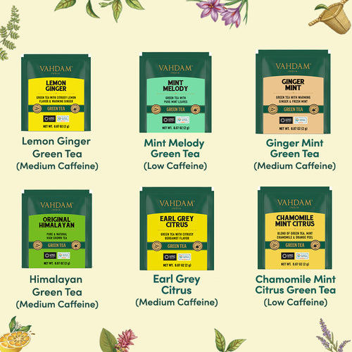 Green Tea Assortment Set, 6 Variants