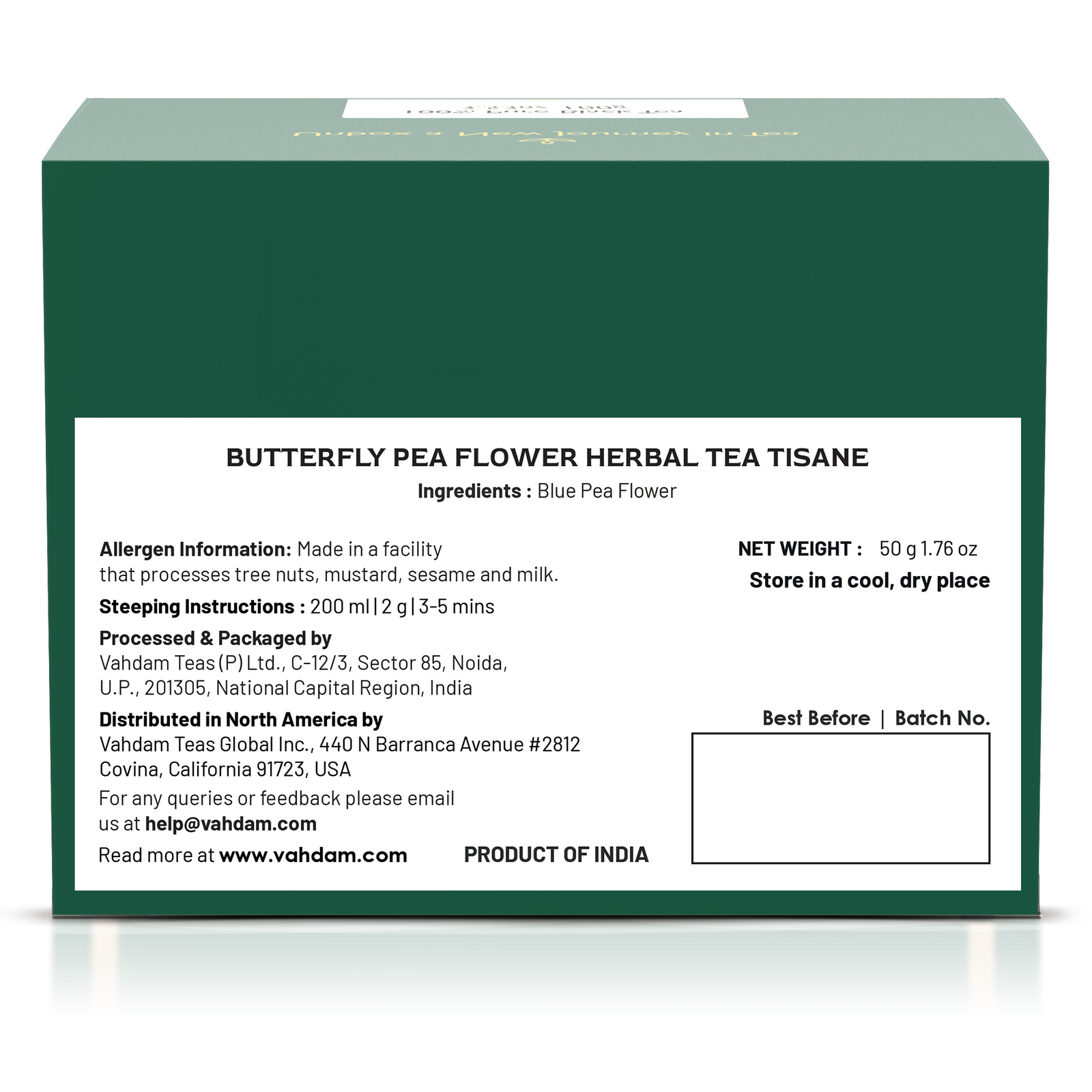 Butterfly Pea Flower Tea, Loose Leaf Herbal Tisane | 1.76 oz | VAHDAM®