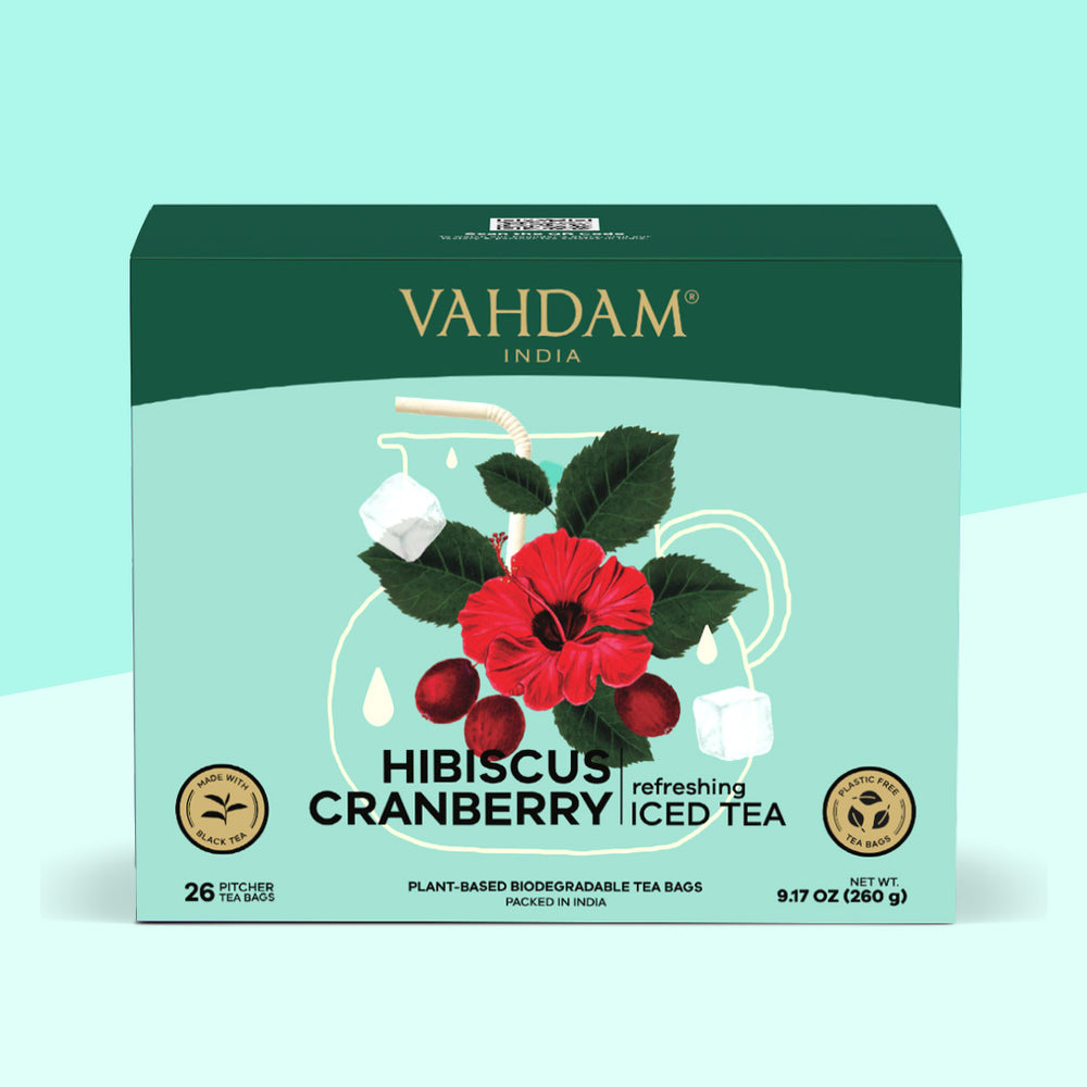 Hibiscus Cranberry Iced Tea | Flavoured Iced Tea | 26 Tea Bags
