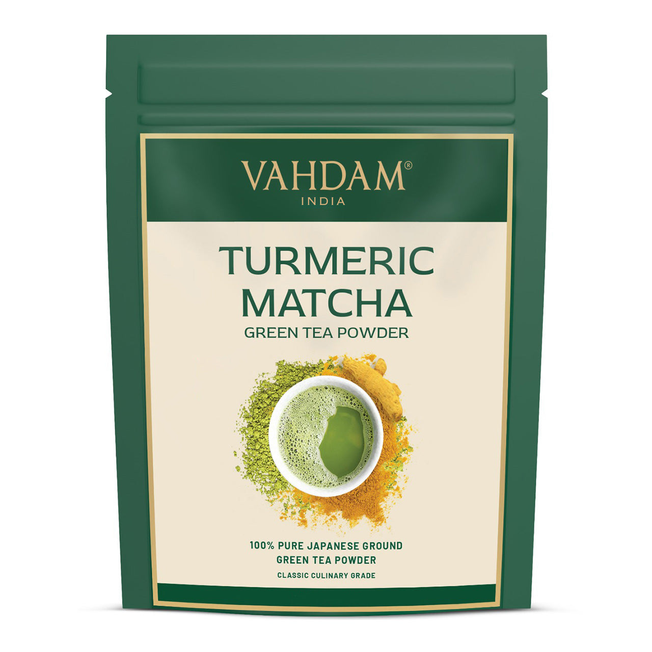 Turmeric Matcha Green Tea | Japanese Green Tea Powder | 1.76 Oz | VAHDAM®