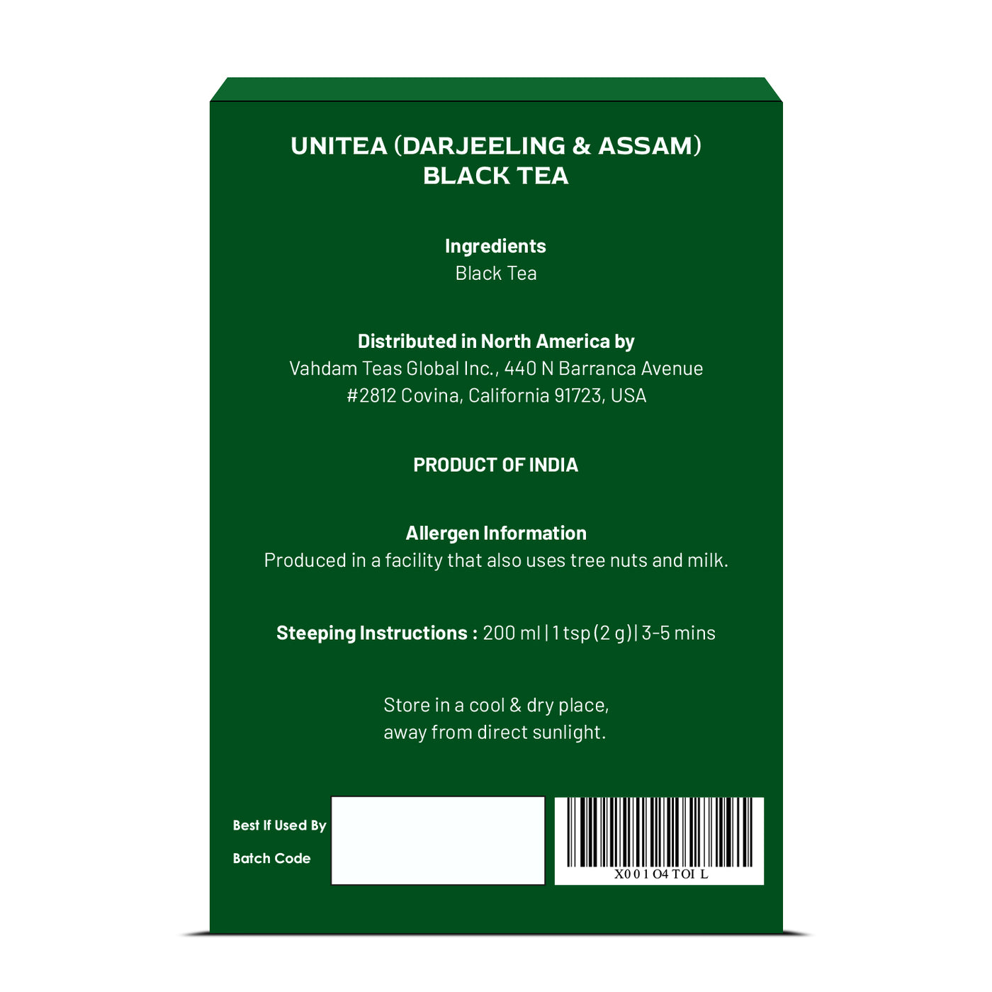 Unitea Black Tea Blend of Darjeeling & Assam, 12 oz | Loose Leaf | VAHDAM®