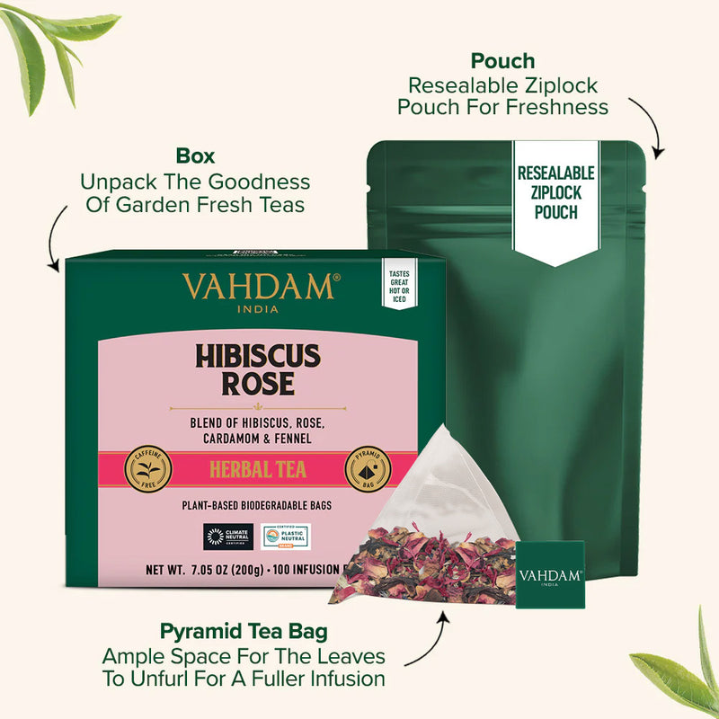 Buy Hibiscus Rose Tea Bags Online (100 Count)