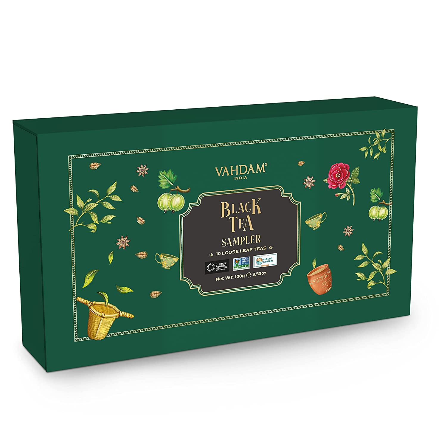 Assorted Black Teas Sampler, Pack of 10 Teas - VAHDAM® USA