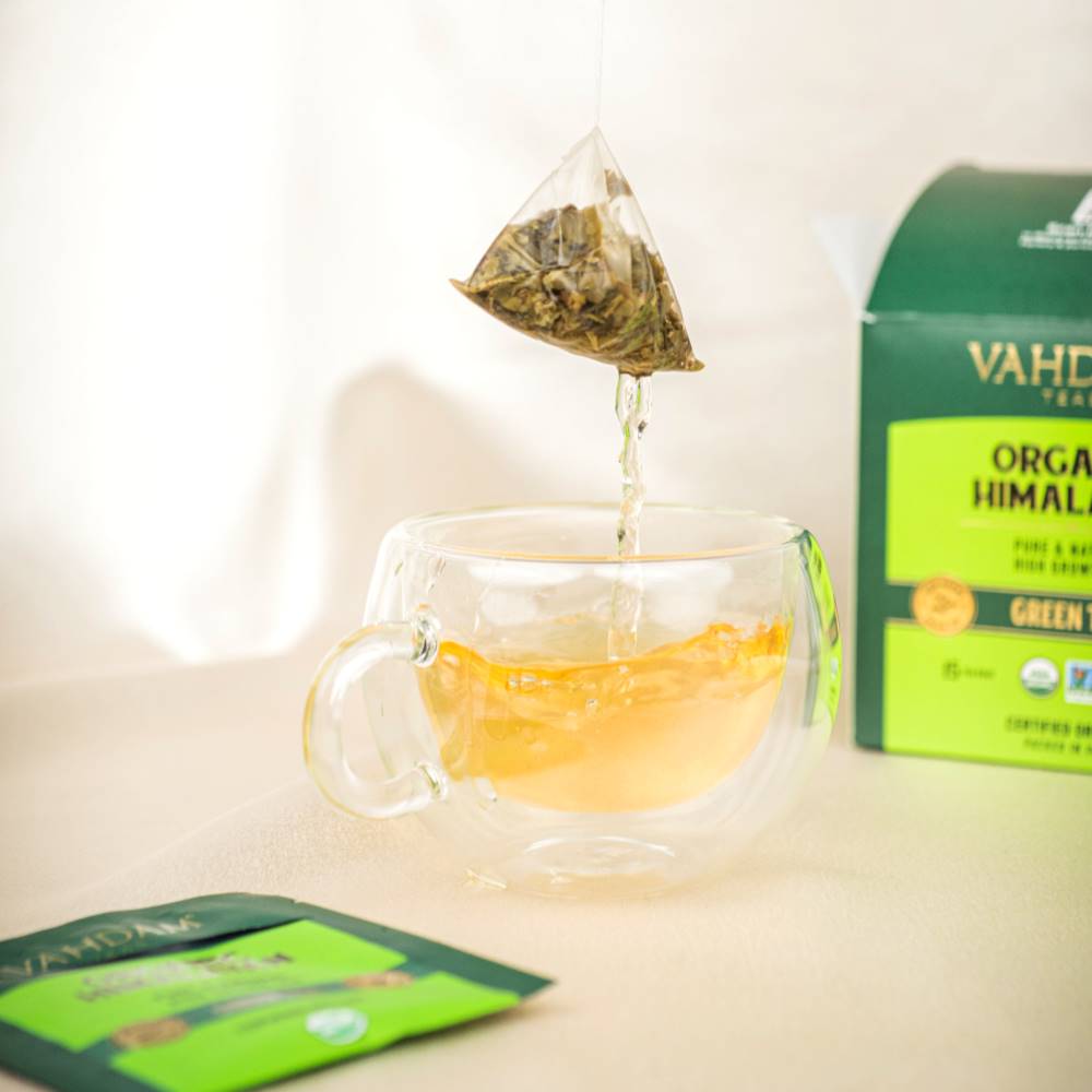 Himalayan Green Tea | 30 Long Leaf Pyramid Tea Bags - VAHDAM® USA