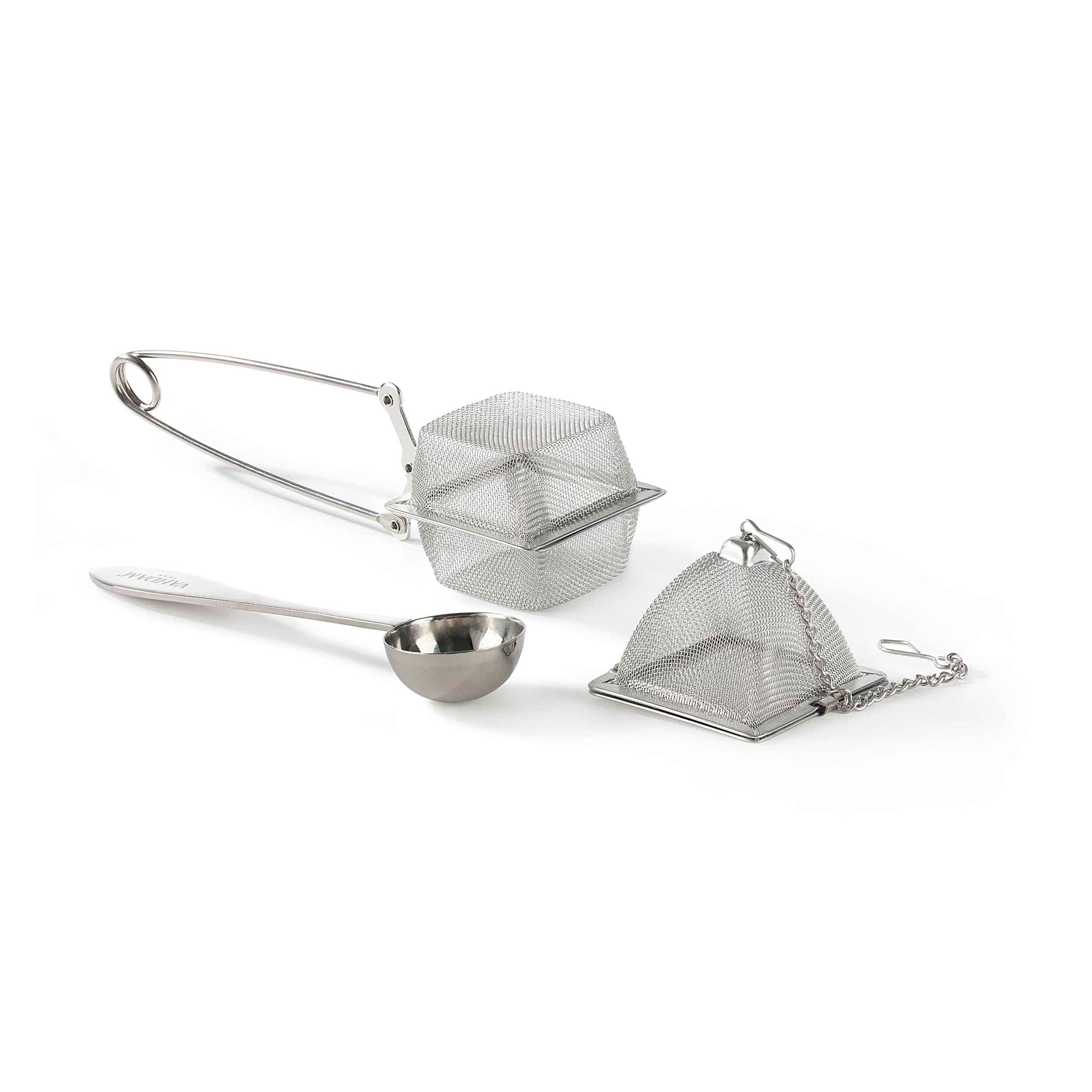 Tea Infuser and Spoon Trio | 3 Piece Tea Preparation Set for Loose Leaf Tea